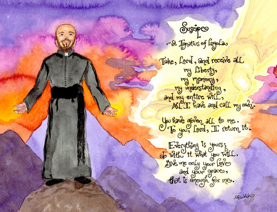 St Ignatius of Loyola - Suscipe Catholic Prayer Art; Personalized ...