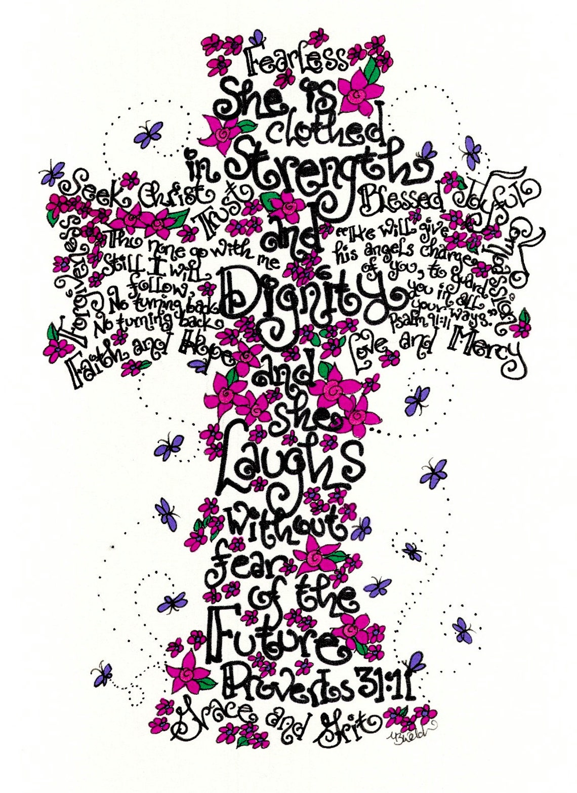 Fearless Cross for Girls and Women, Personalized Confirmation Gift ...