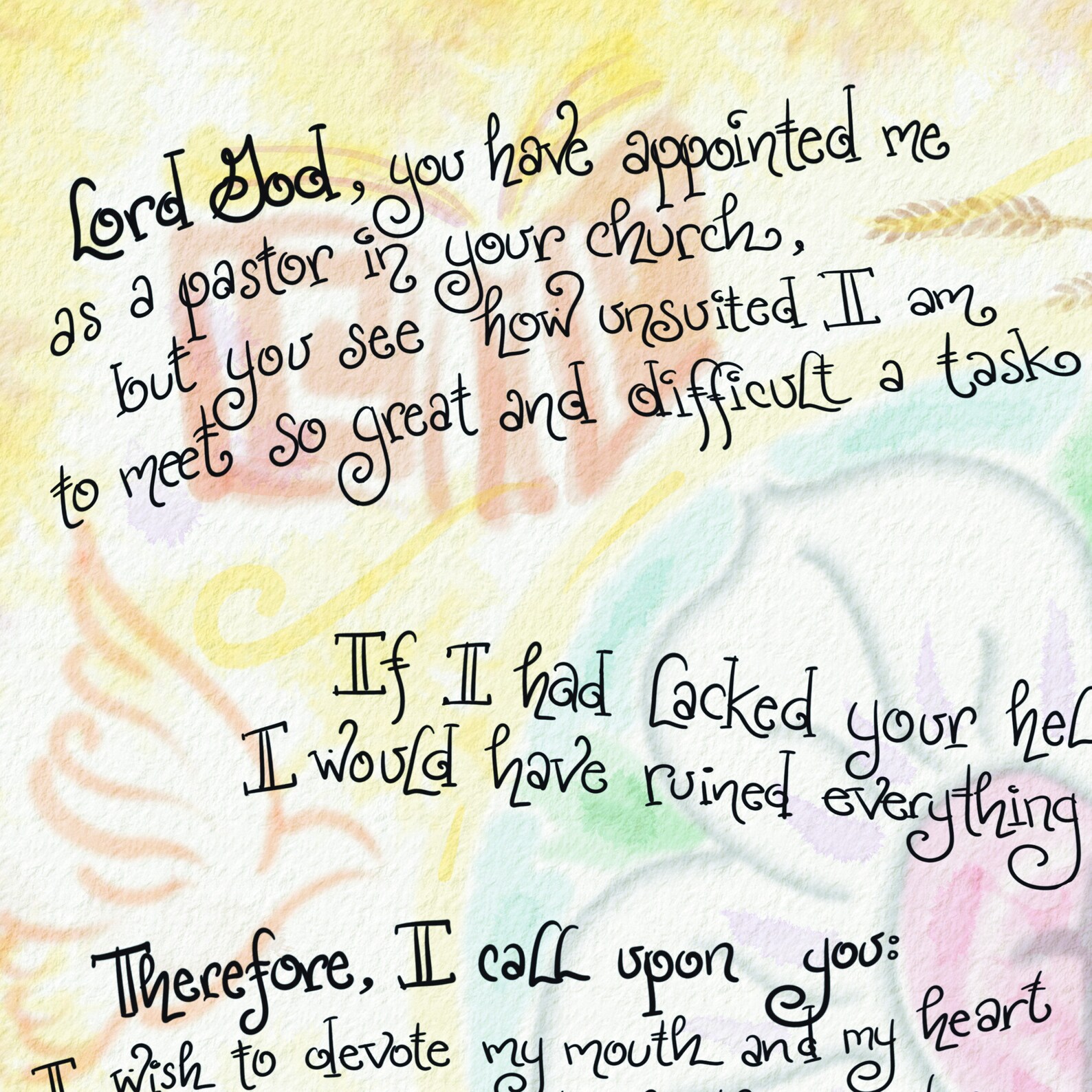 Luther's Sacristy Prayer - Personalized Gift for Ordination, Lutheran ...