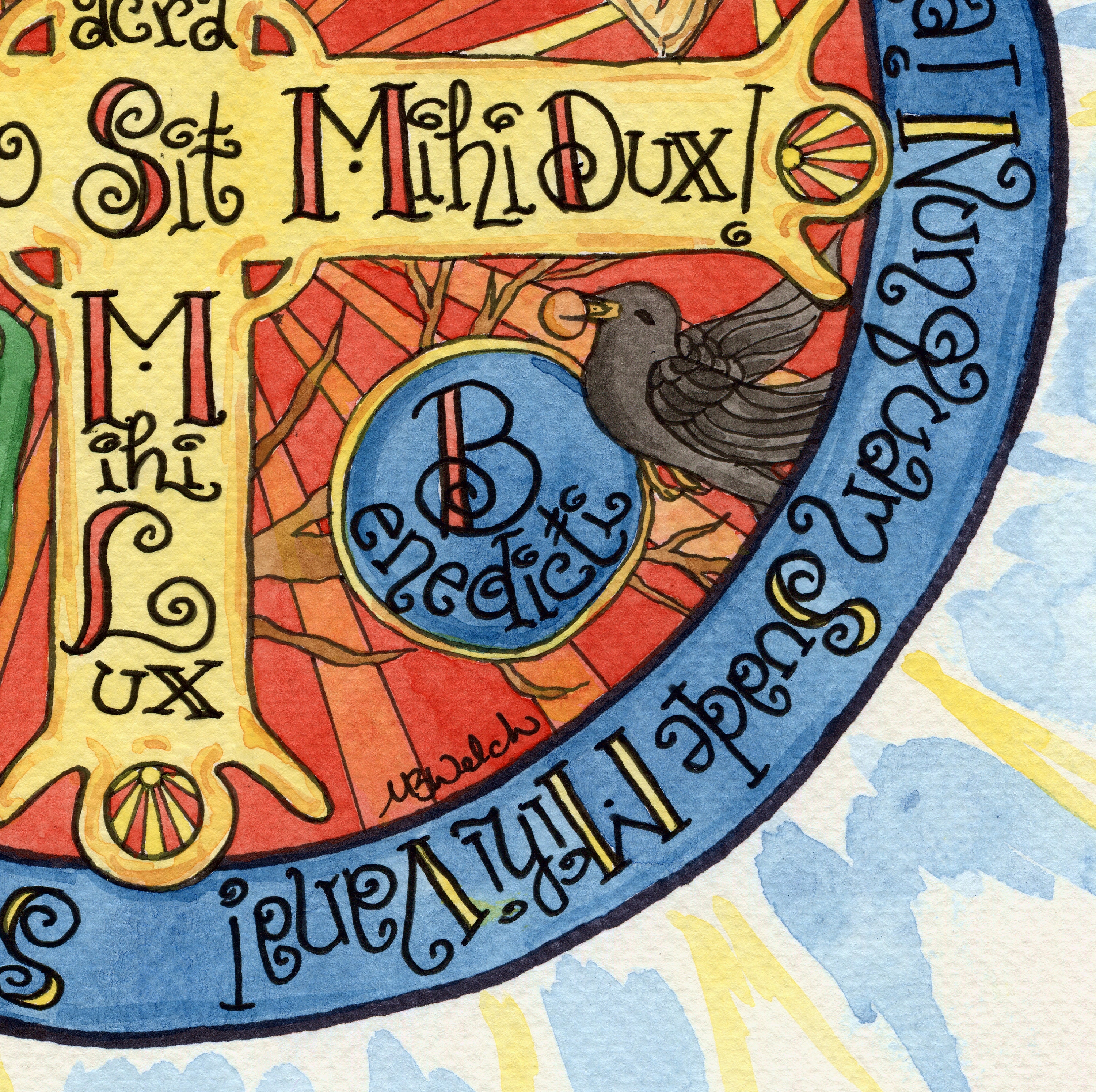 Saint Benedict Medal in Latin and English Set of 2 - Catholic Decor ...