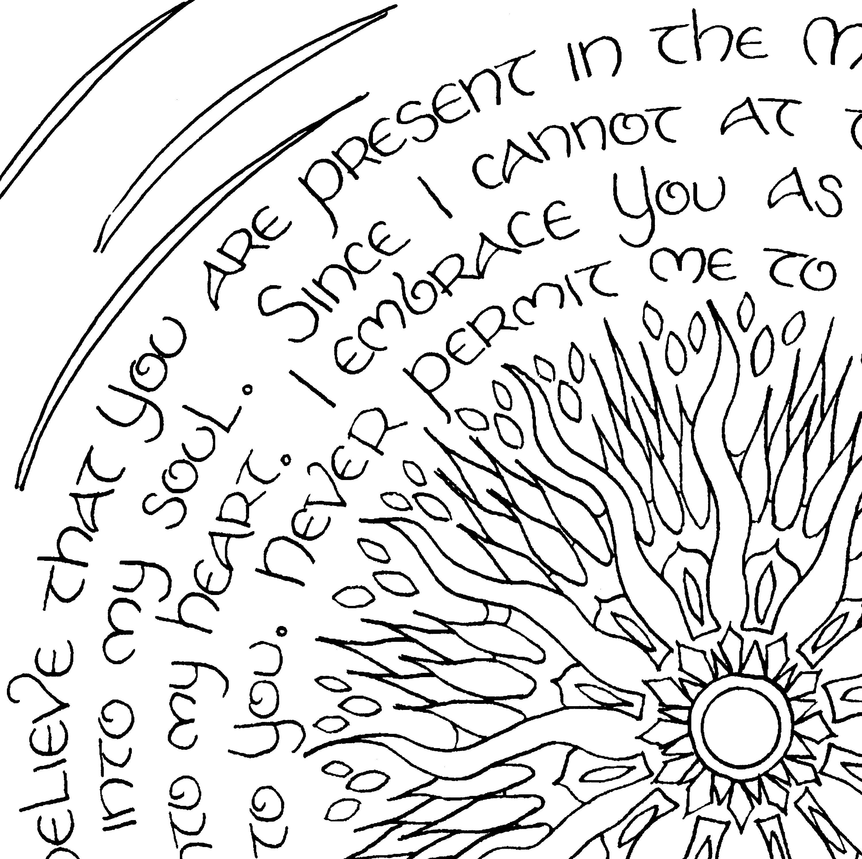 Printable Coloring Page With Spiritual Communion Prayer; All Ages ...