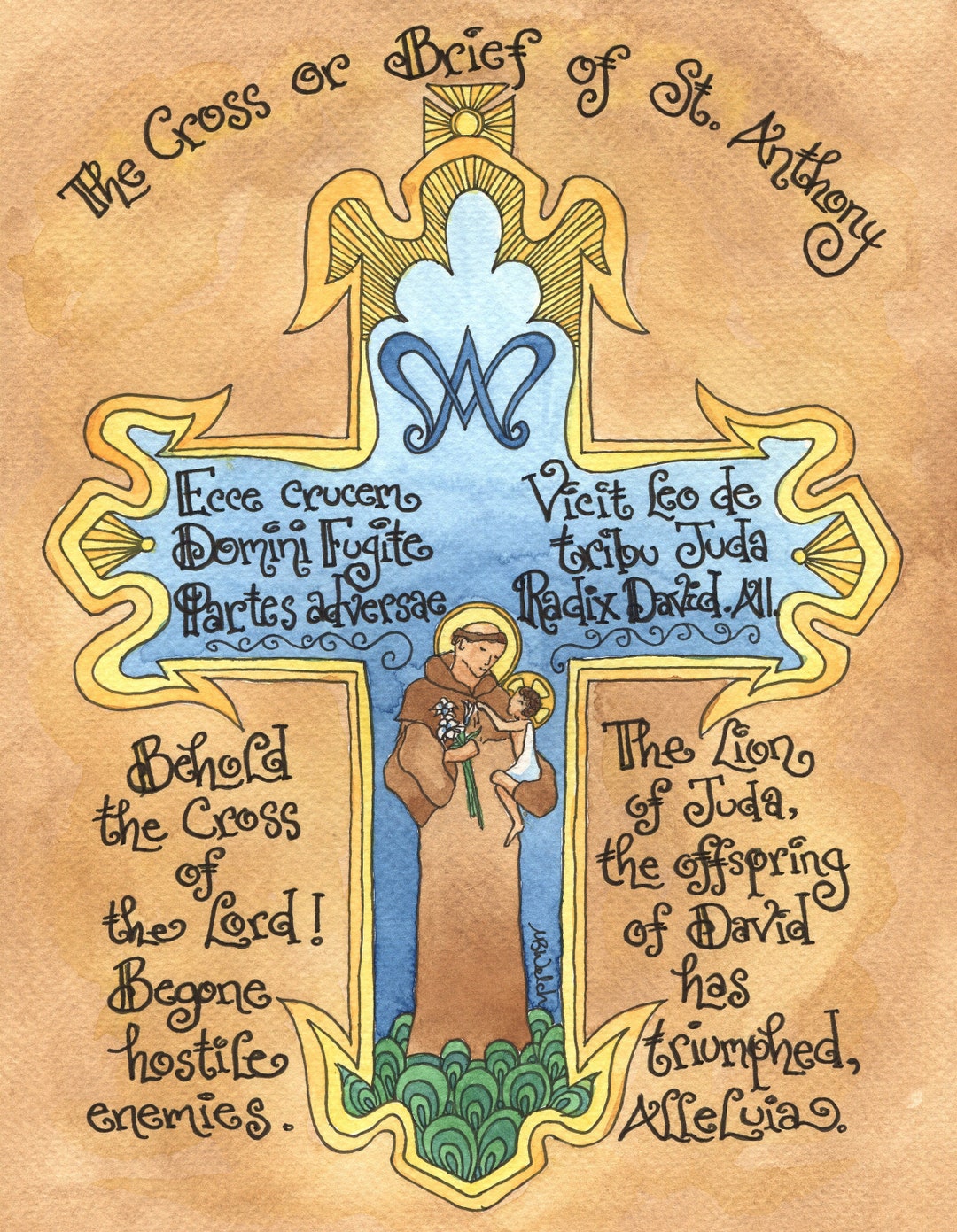 Saint Anthony Cross With Christ Child, Personalized Confirmation Gift ...