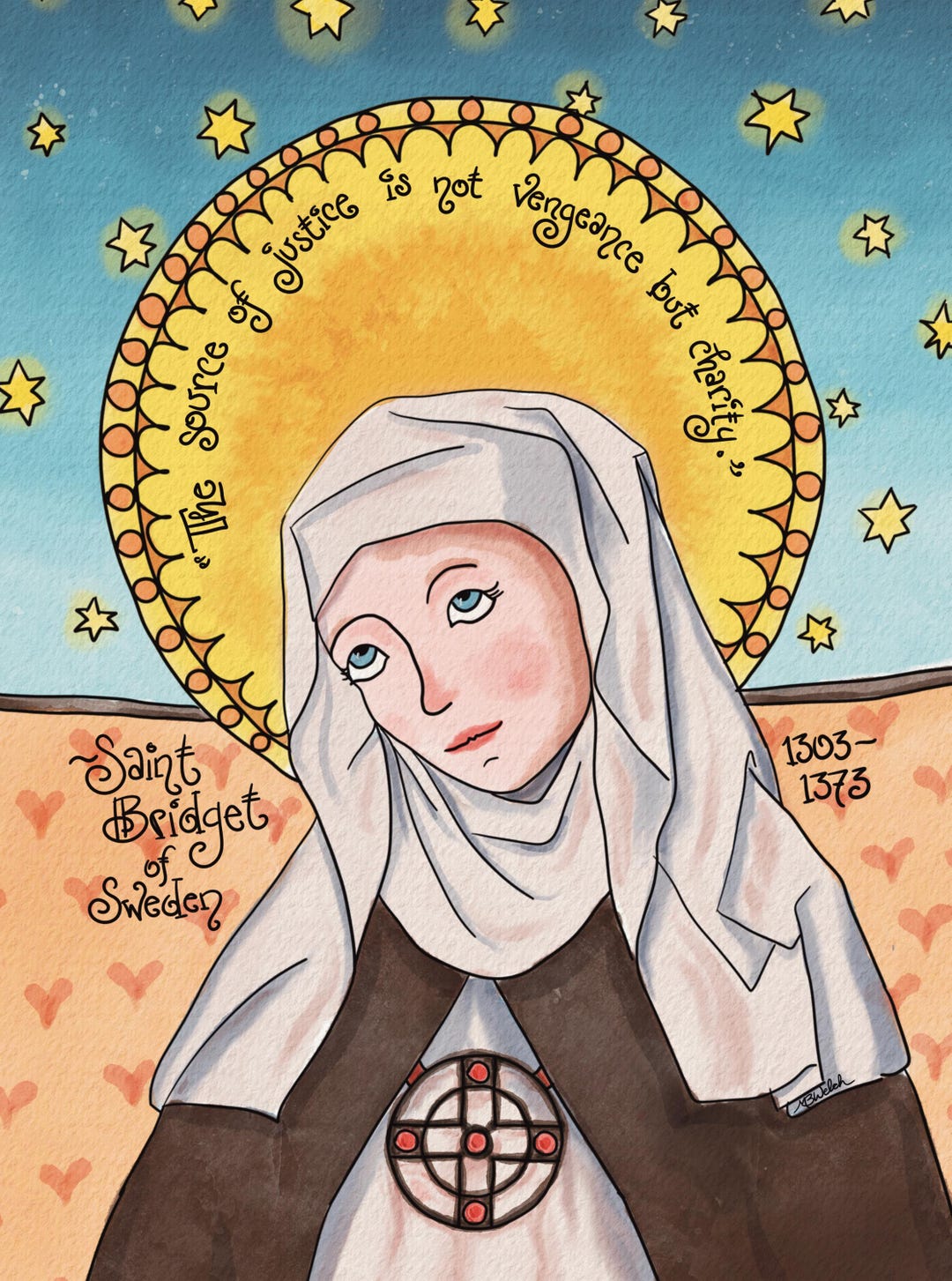 Saint Bridget of Sweden; St Birgitta; Personalized Confirmation Gift ...