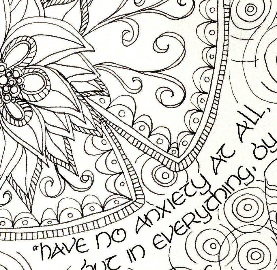 Printable Philippians 4 6-7 Scripture Art Coloring Page for - Etsy