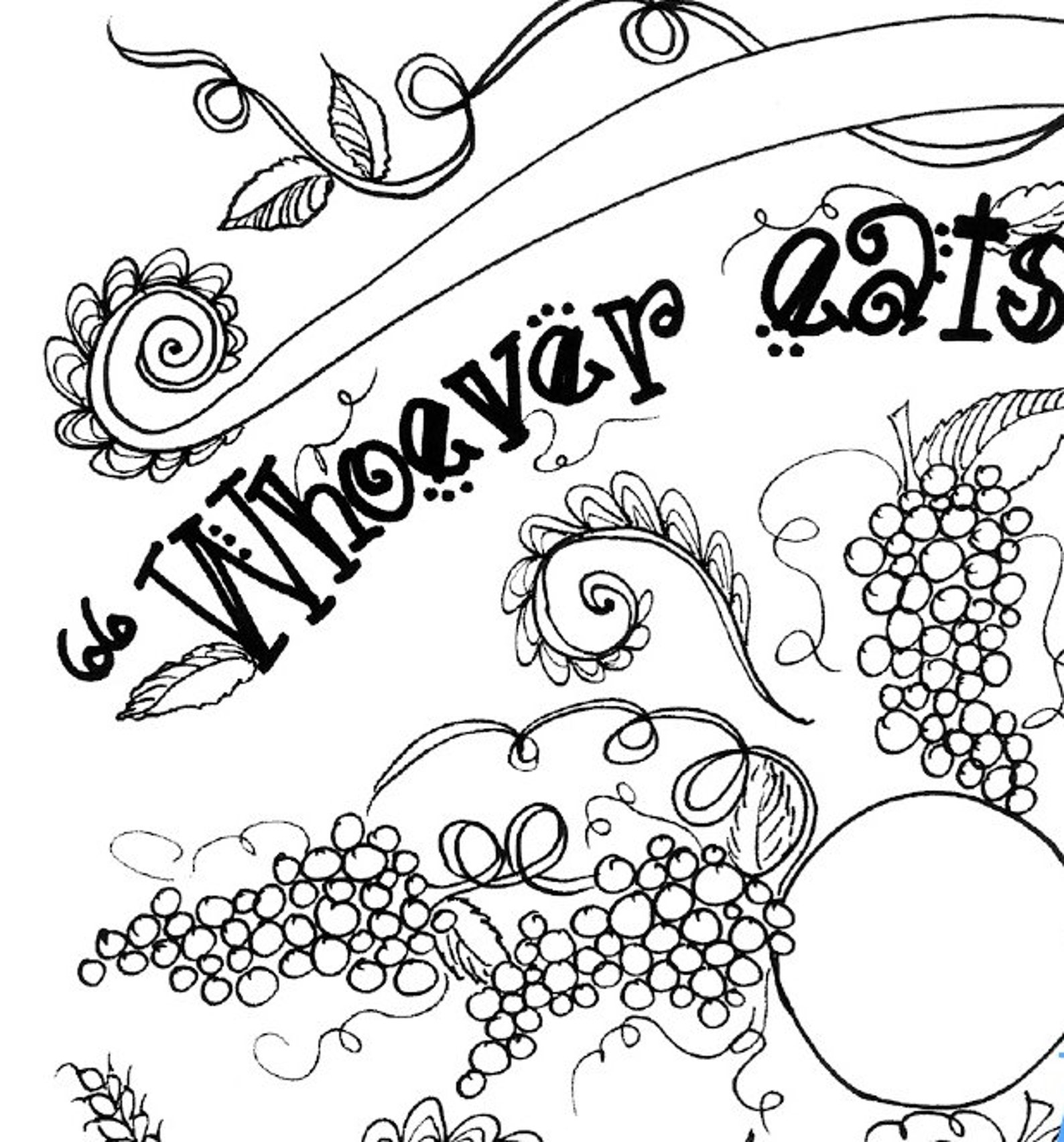 Printable Bread of Life Catholic Scripture Art Coloring Page | Etsy