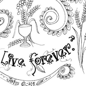 Printable Bread of Life Catholic Scripture Art Coloring Page! - Etsy