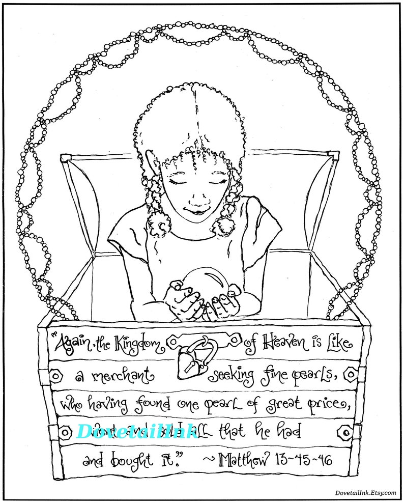 Pearl Of Great Price Coloring Page Coloring Pages