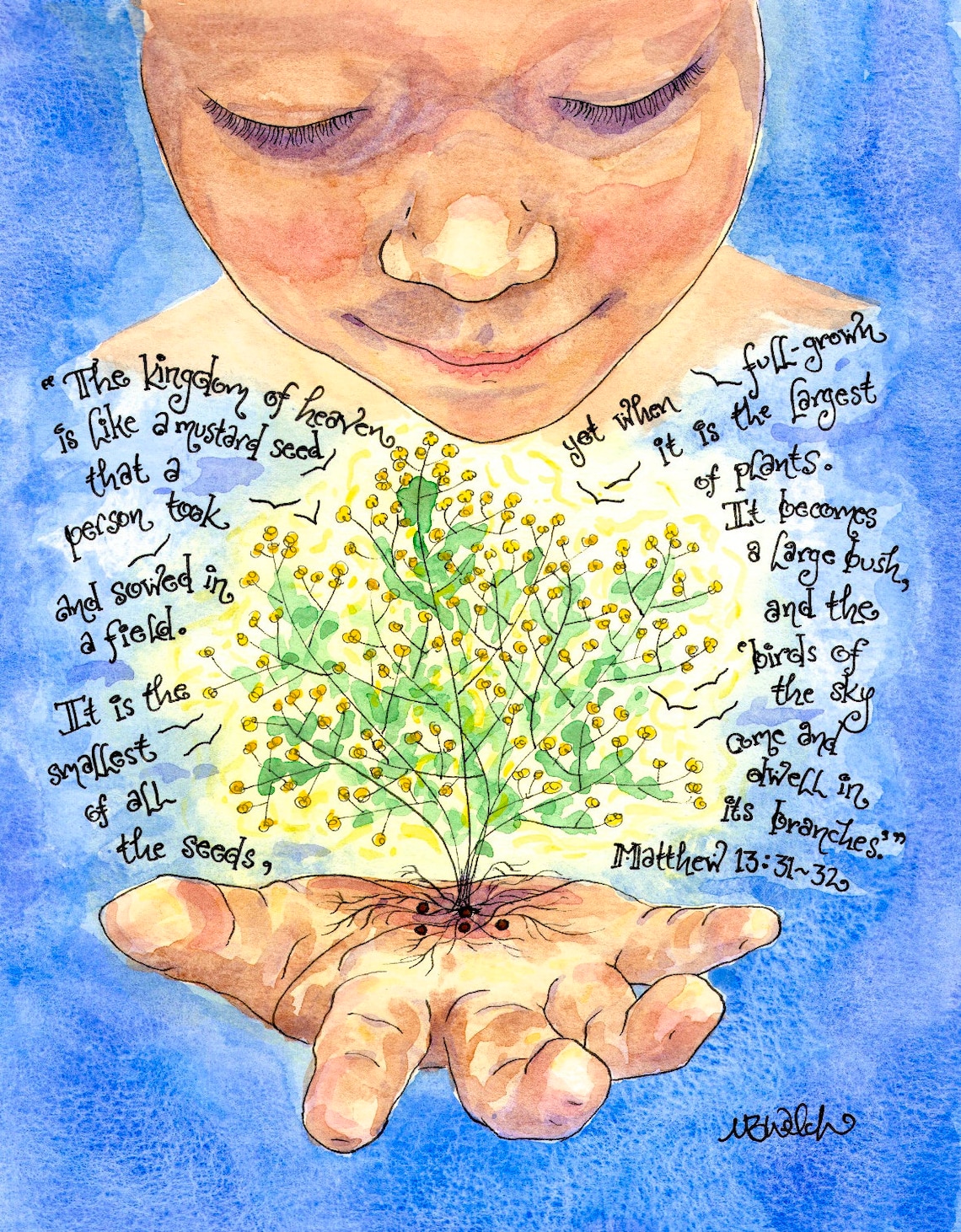 Mustard Seed Parable Scripture Art Print Catechesis of the - Etsy