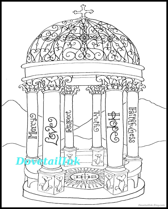 Printable Marriage Prep Coloring Page Christian Catholic - Etsy