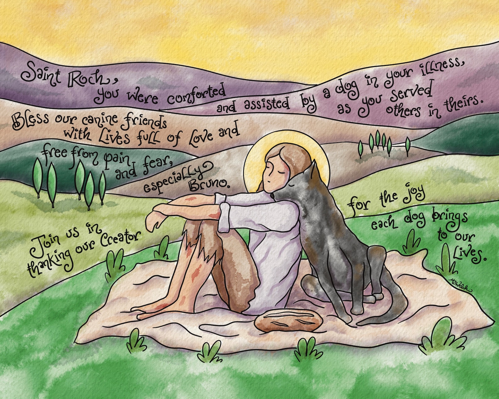 Patron Saint of Dogs, St Roch; Personalized Confirmation Gift; (patron ...