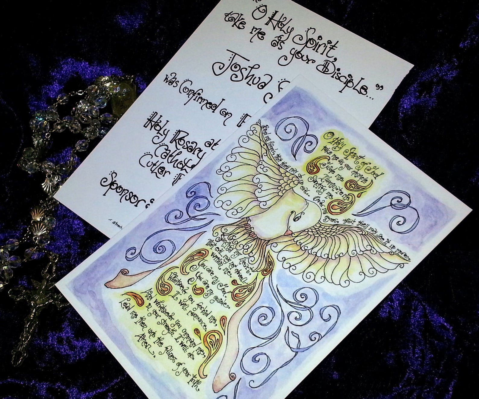 CUSTOM Prayer Cards, Holy Cards for Sacraments, Catholic, Christian ...