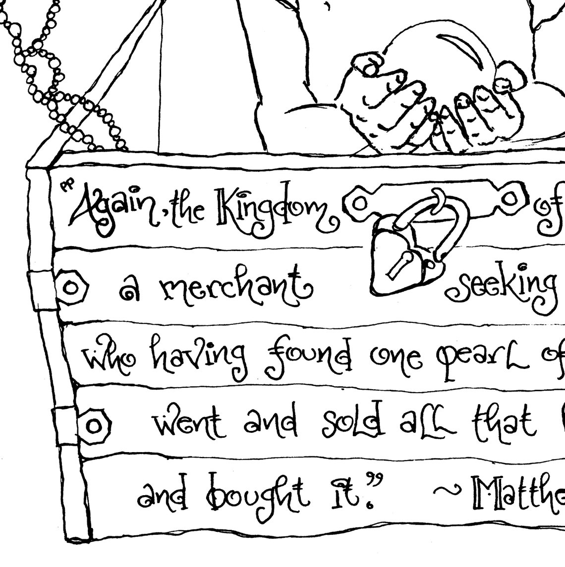 Printable Pearl of Great Price Coloring Page Christian | Etsy