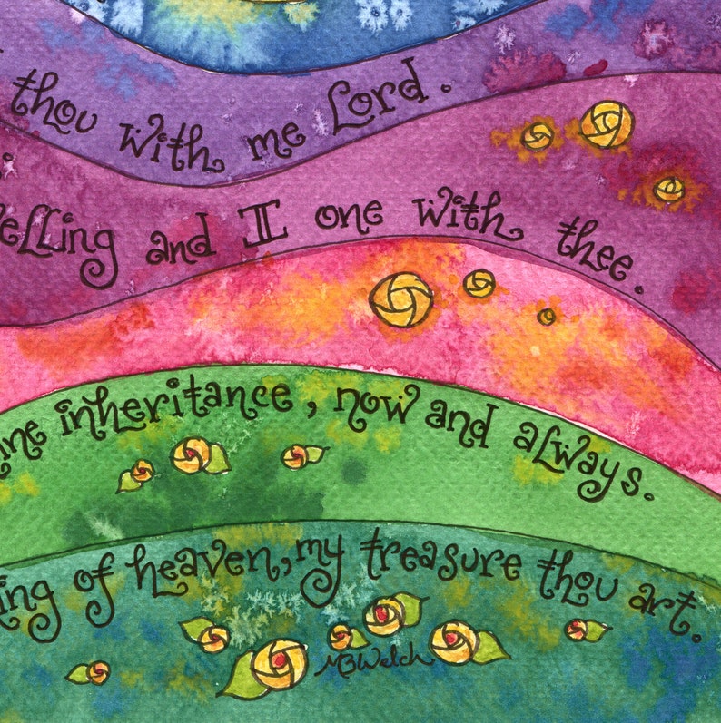 Be Thou My Vision Hymn Art; Personalized Gift for Christian Musician ...