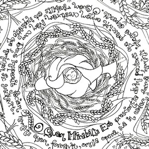 Printable St. Hildegard Coloring Page for Adults or Kids, Catholic Art ...