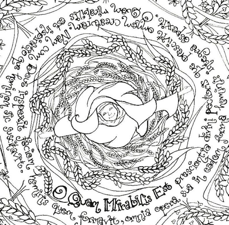 Printable St. Hildegard Coloring Page for Adults or Kids - Etsy Ireland