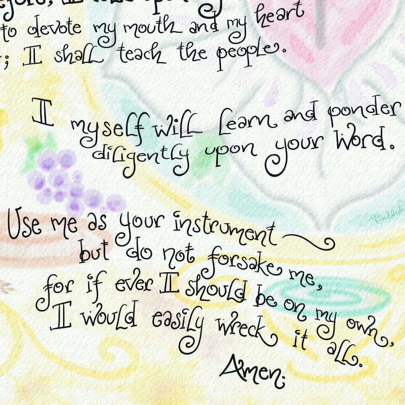 Luther's Sacristy Prayer - Personalized Gift for Ordination, Lutheran ...