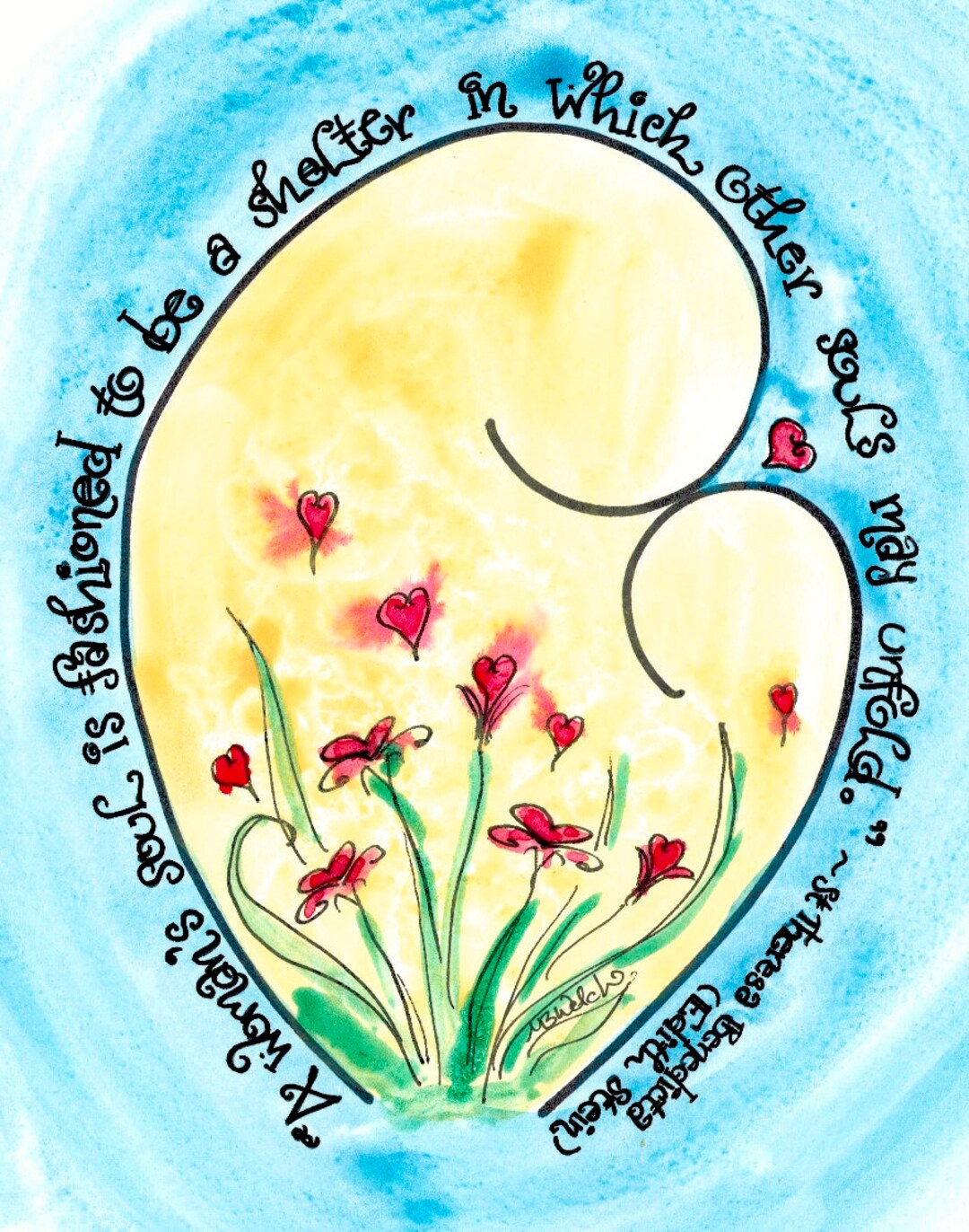 Edith Stein Quote - Personalized Gift With Mother and Child; St Teresa ...