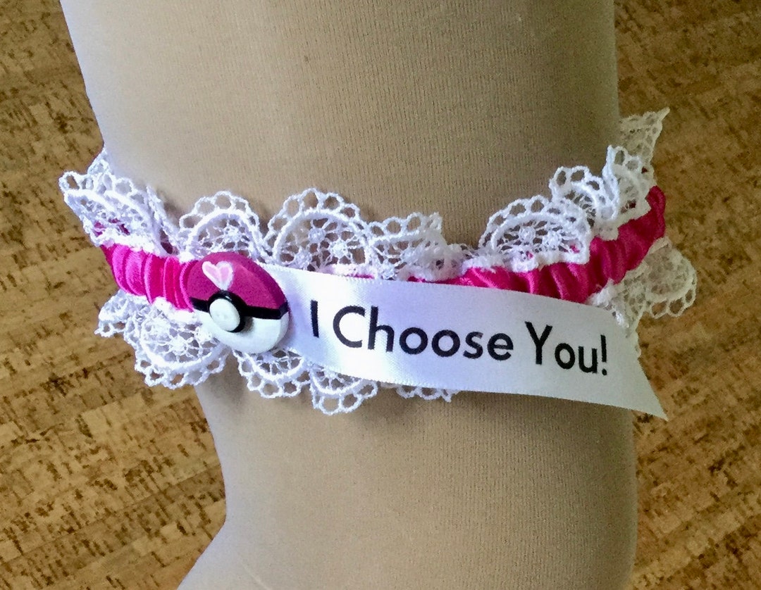 Pokemon Love Ball Wedding Garter, I Choose You // Anime Theme // Gamer ...