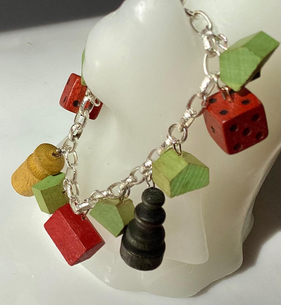 Vintage Monopoly Jewelry, Charm Bracelet and Earring Set Made From ...
