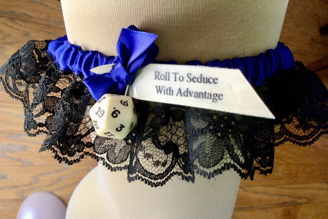 Dungeons and Dragons Wedding Garter: "roll to Seduce With Advantage ...