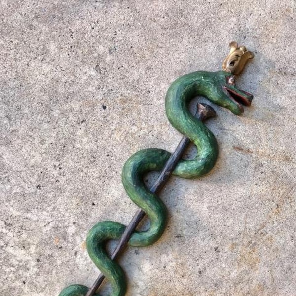Rod of Asclepius - Etsy