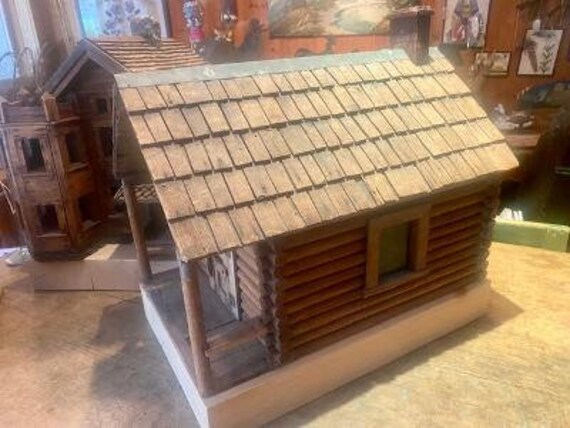 Log cabin doll houses store