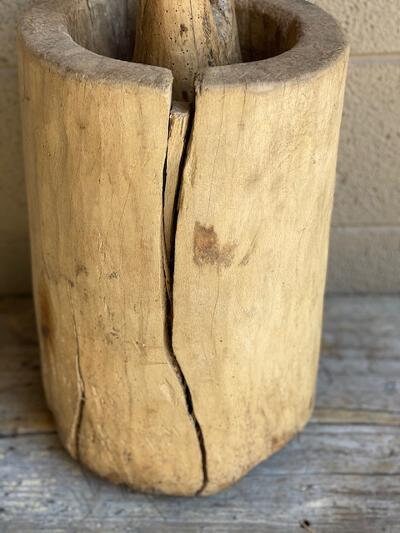 Primitive Wood Mortar and Pestle #2 Europe Sculpture - Etsy