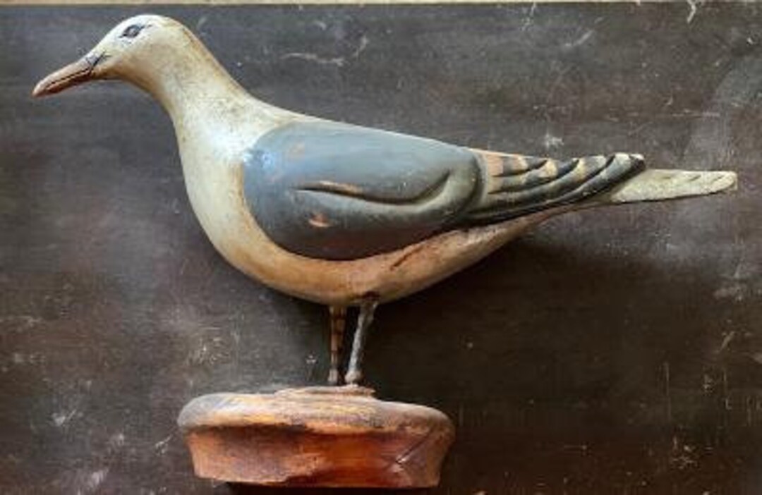 Wood Carved Sea Gull on Board Ca 1900 American - Etsy