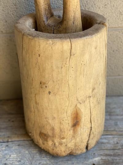Primitive Wood Mortar and Pestle #2 Europe Sculpture - Etsy