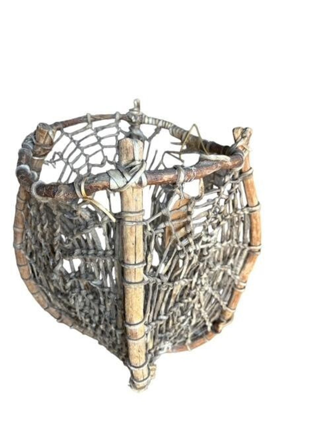 Tarahumara Indian Rawhide Sinew Woven Twig Branch Basket - Etsy