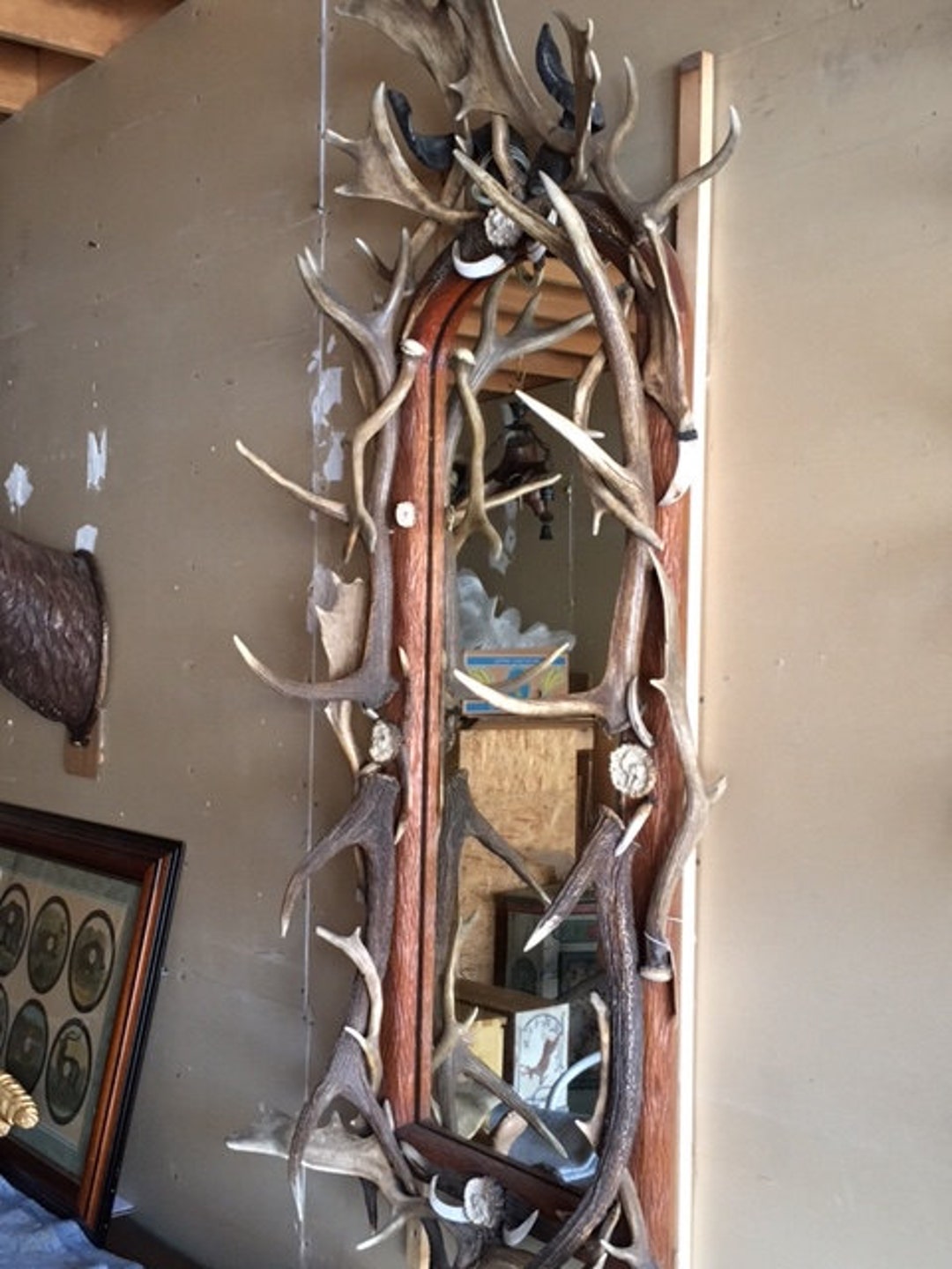 Antique Antler Mirror Shipping is Additional and Not Included in Price ...
