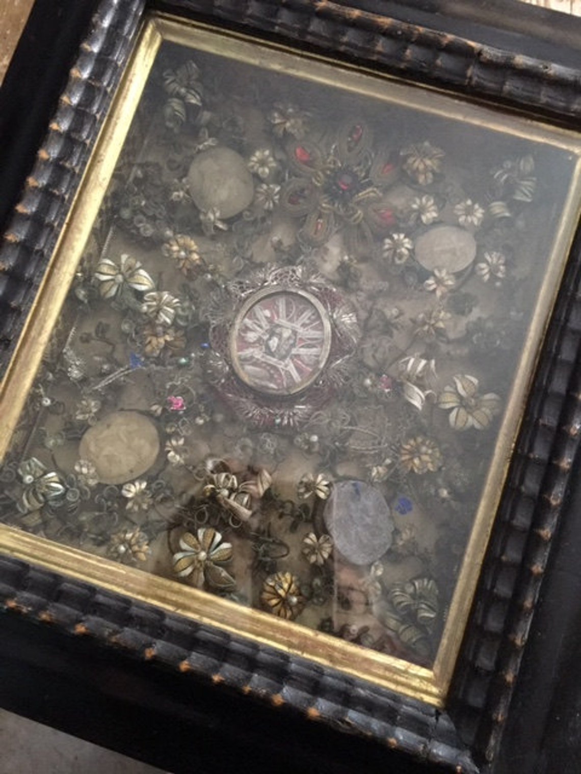 18th Century Reliquary With Wax Medallions Saints Personal - Etsy