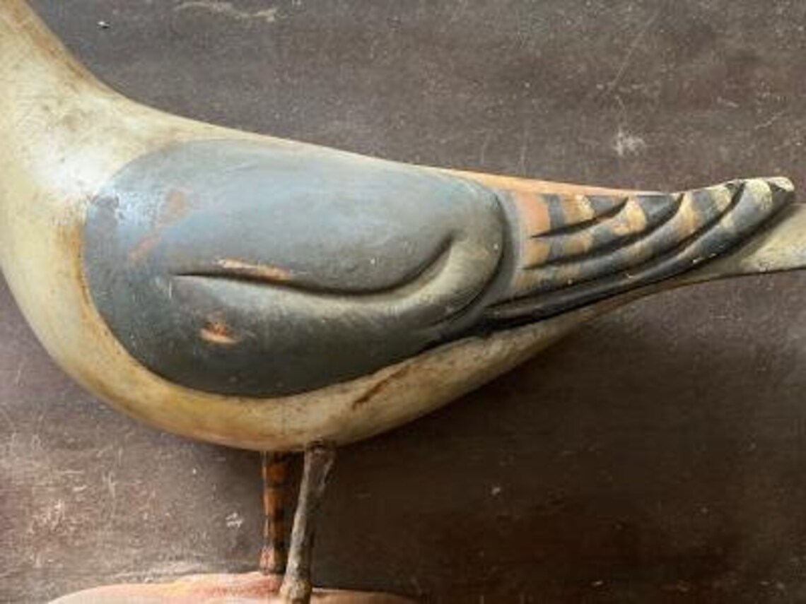 Wood Carved Sea Gull on Board Ca 1900 American - Etsy
