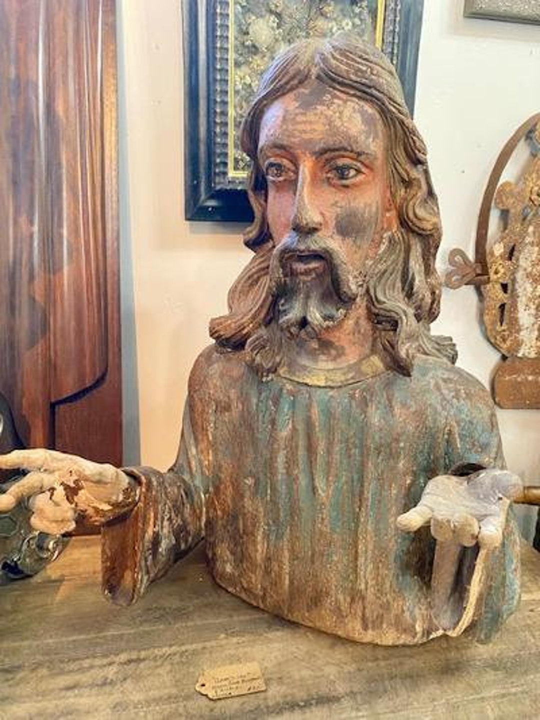 Large Wood Carved Jesus - Etsy