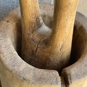 Primitive Wood Mortar and Pestle #2 Europe Sculpture - Etsy