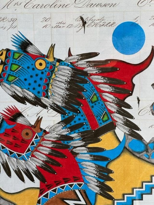 Native American Ledger Drawing Circa 1863 - Etsy