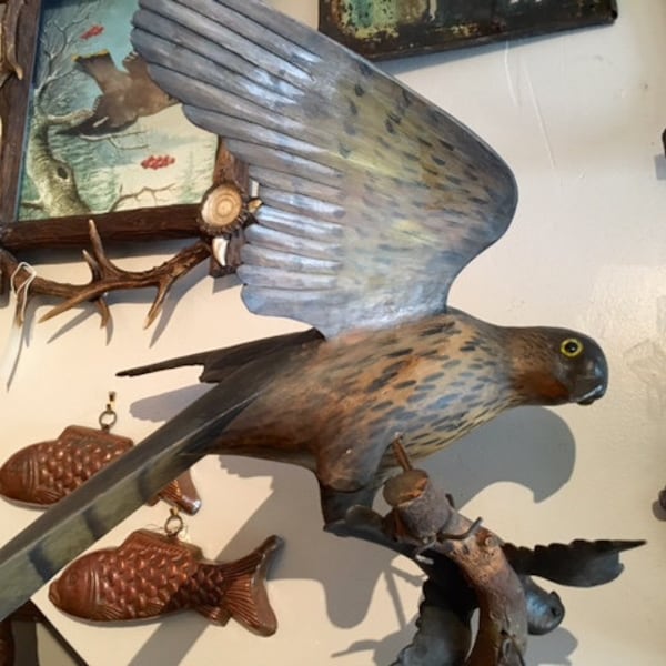 Wood Hawk - Etsy