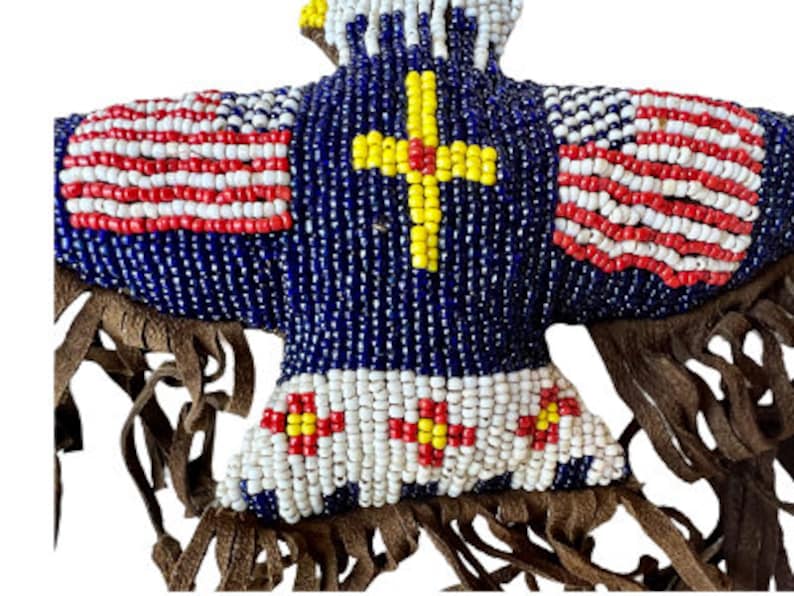 Native American Beaded Indian Fetish Amulet Eagle - Etsy
