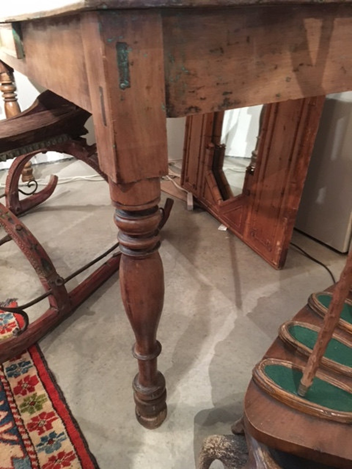 Original Rustic Antique Mexican Farm Table Shipping is Additional and ...