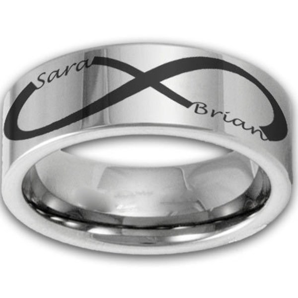 Couple Infinity Ring - Etsy