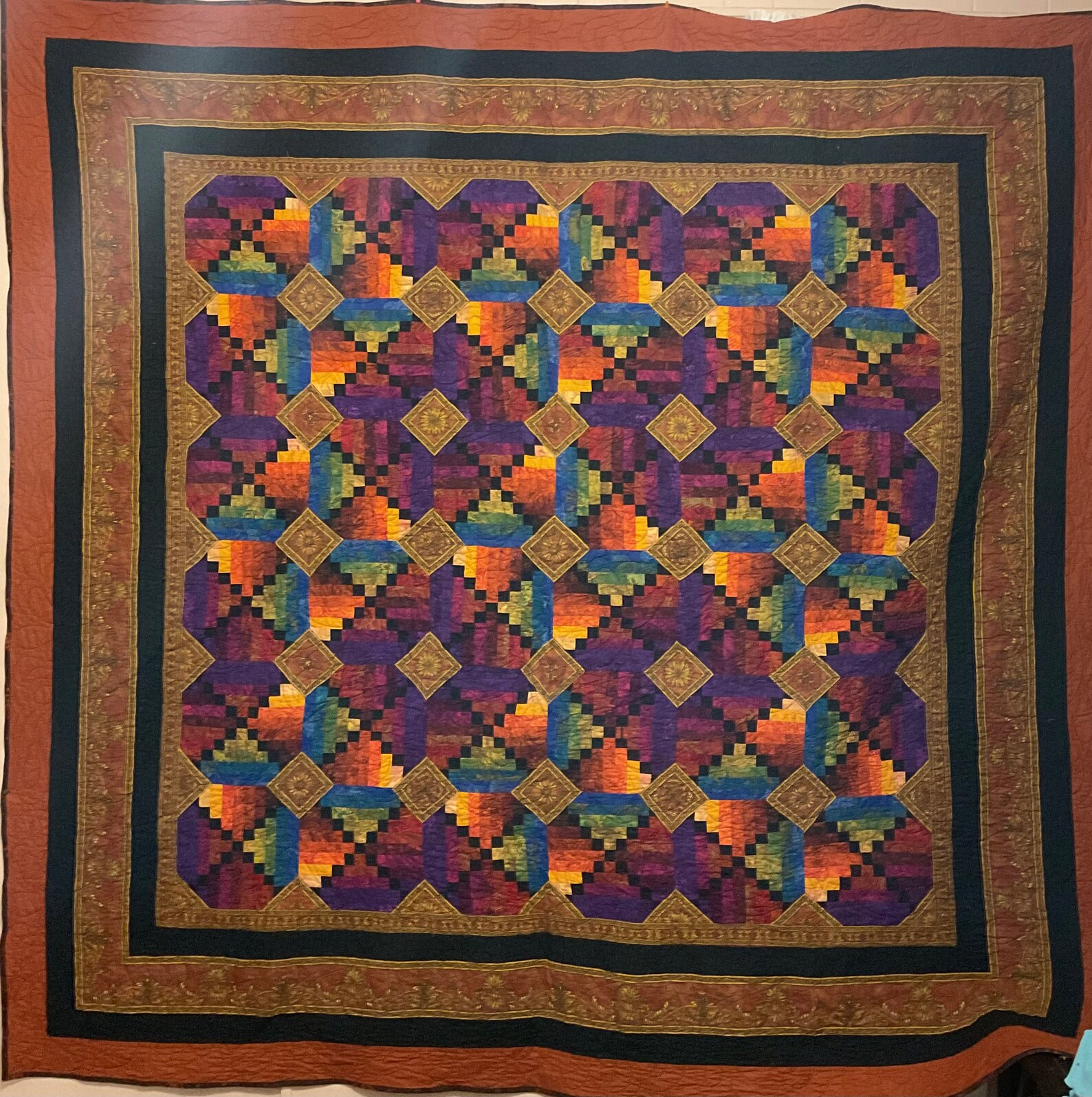 Bright Jewel Fantasy Quilt King Size - Etsy