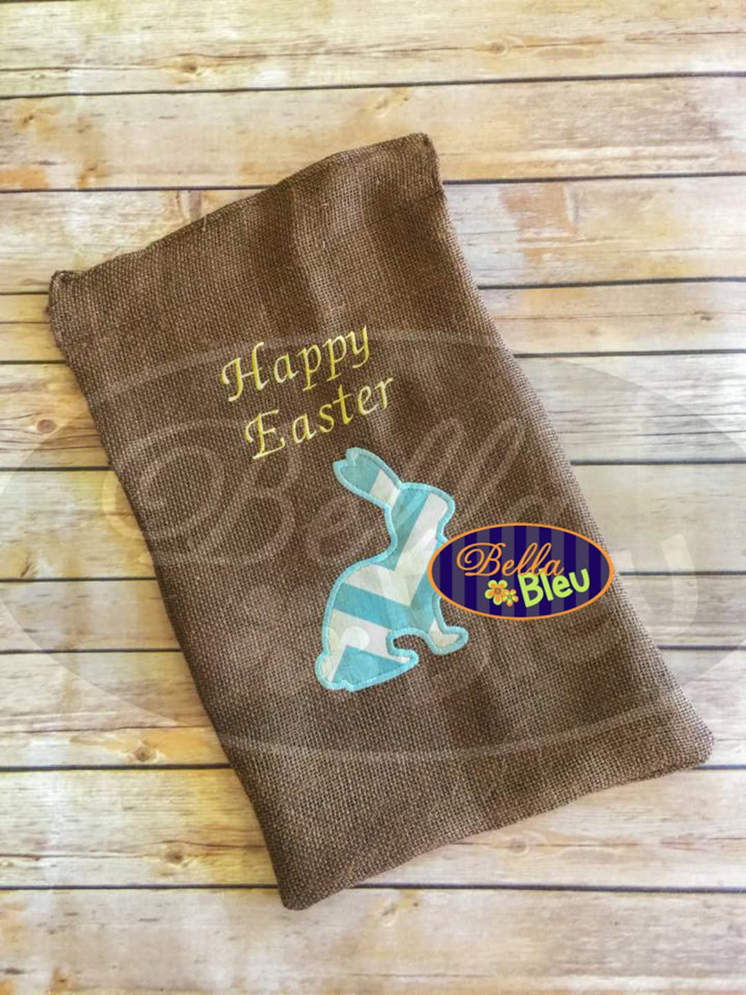 Adorable Easter Bunny Rabbit Silhouette Applique Embroidery Design ...