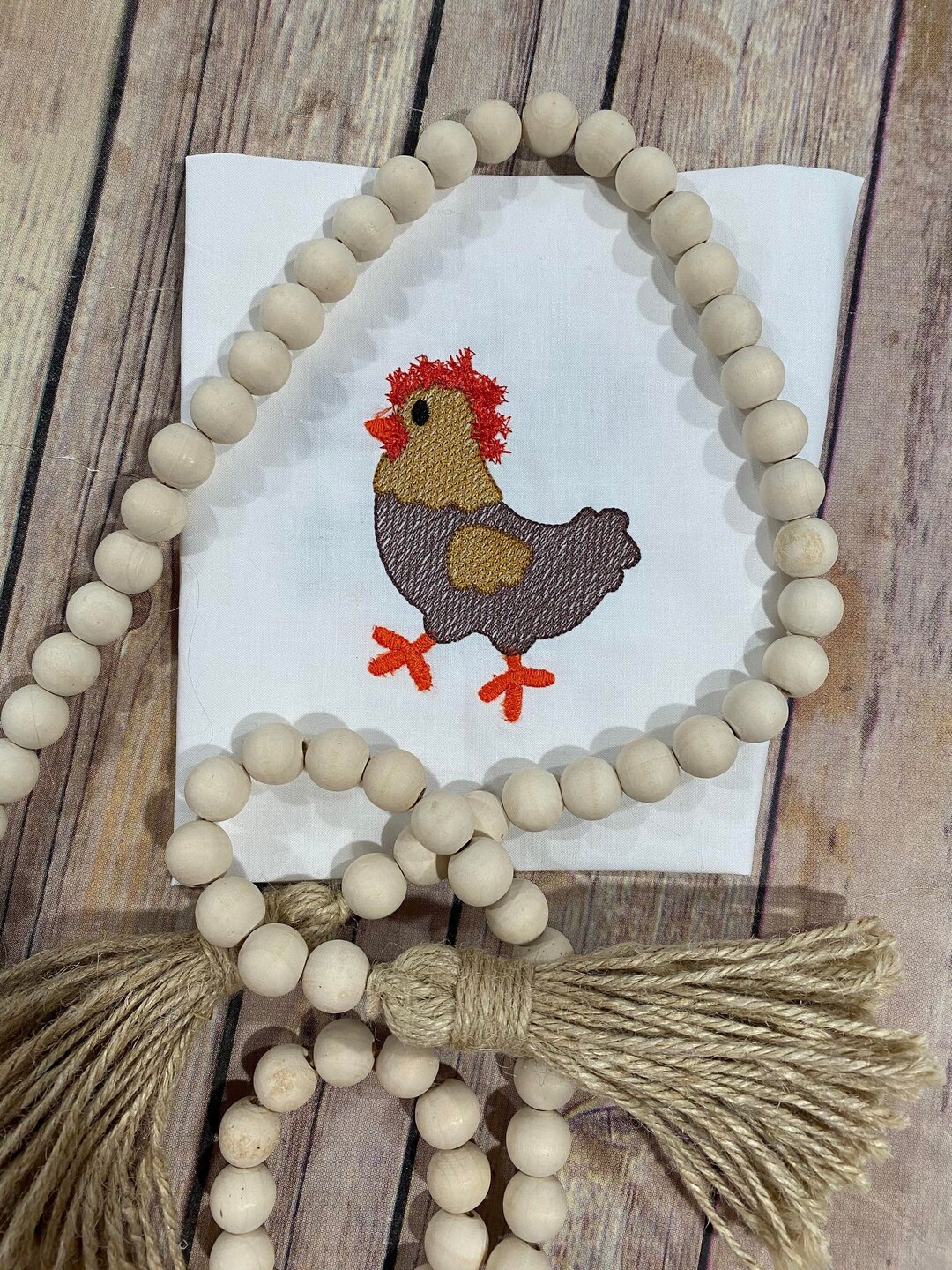 Chicken Embroidery Design, Sketchy Chicken Embroidery, Faux Chenille ...