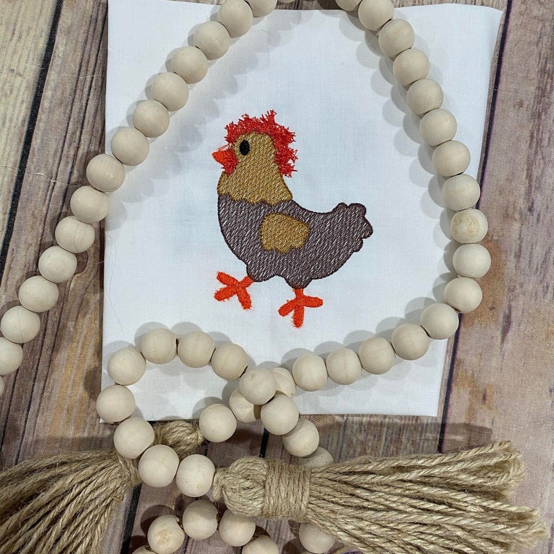 Chicken Embroidery - Etsy