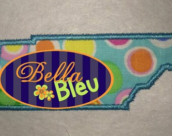 Tennessee State Applique Design, Tennessee Map Machine Applique ...