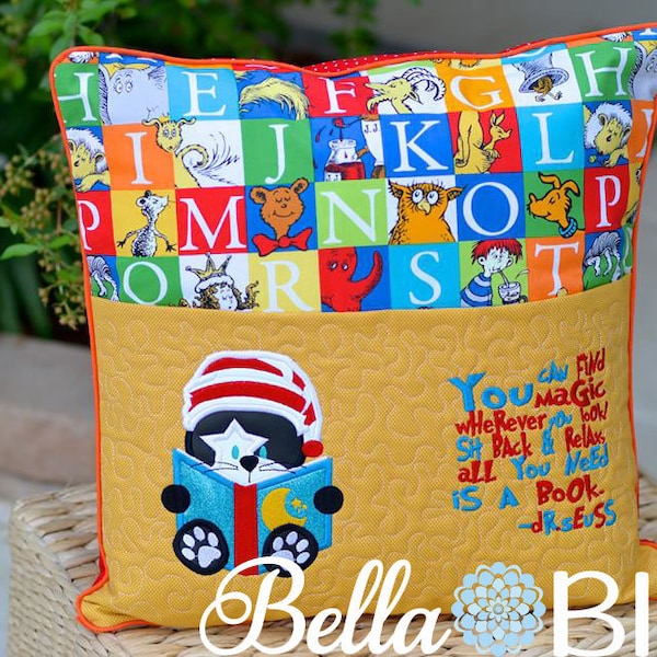 Reading Pillow Embroidery Designs - Etsy