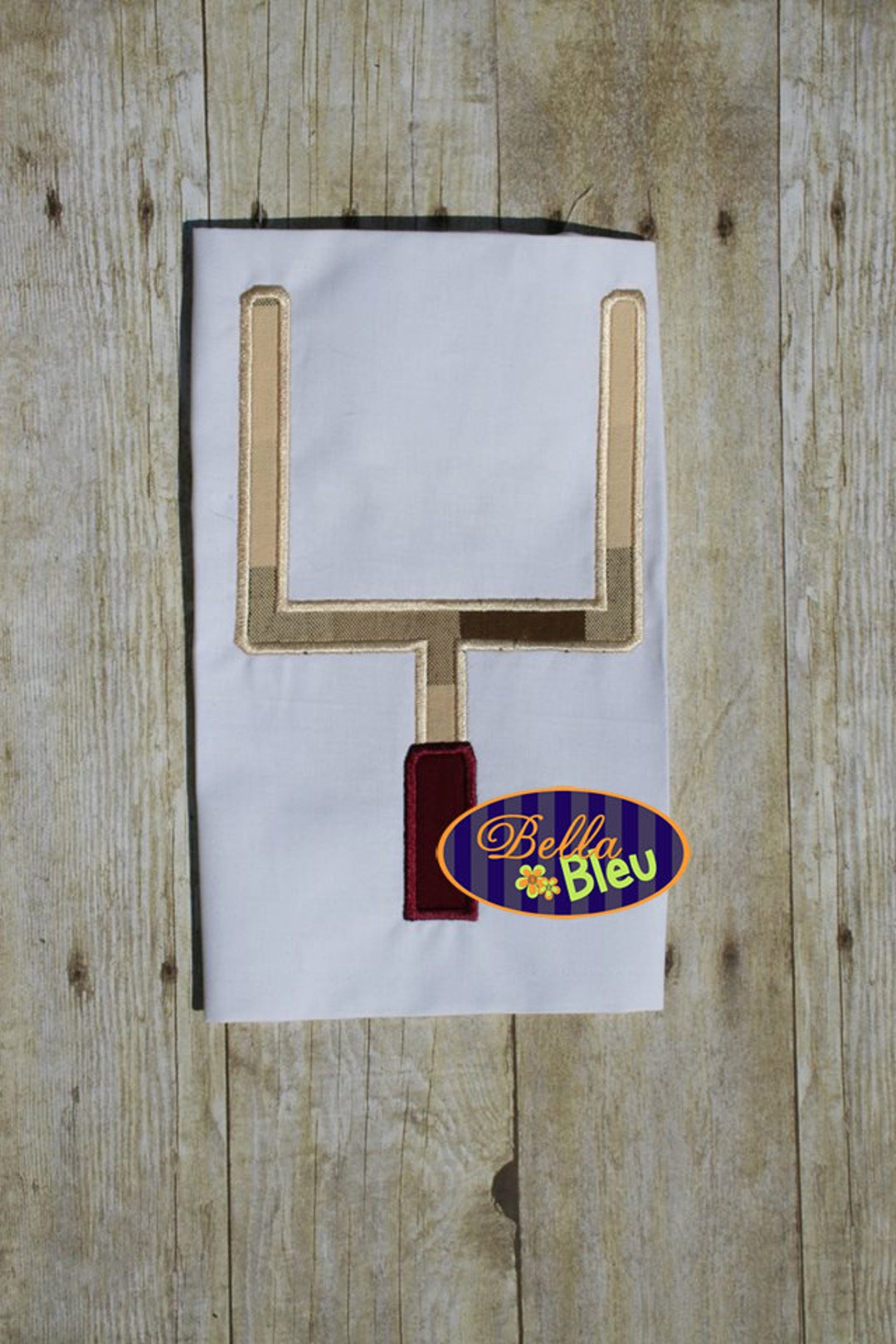 Football End Zone Goal Post Applique Embroidery Designs Design Monogram ...