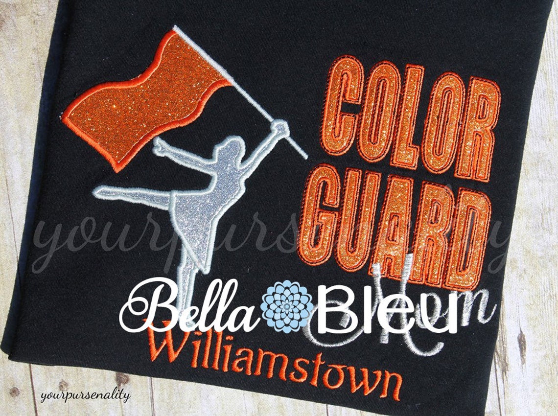 Color Guard, Cheer, Dance, Machine Applique Embroidery Design ...