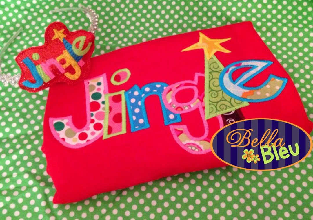 Christmas Jingle Machine Applique Embroidery Design and Matching Slider ...