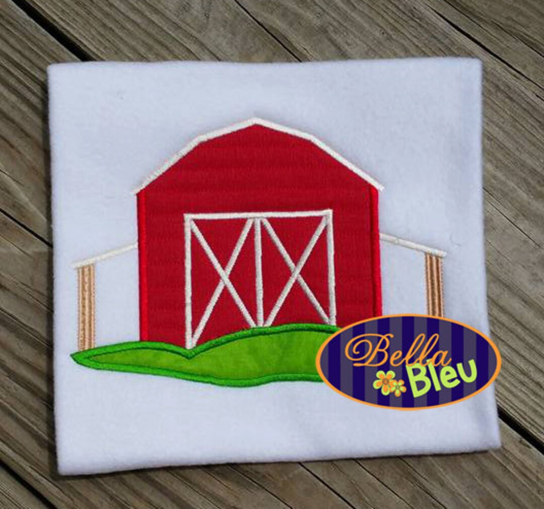 Applique Barn Yard Farm Applique Embroidery Design - Etsy
